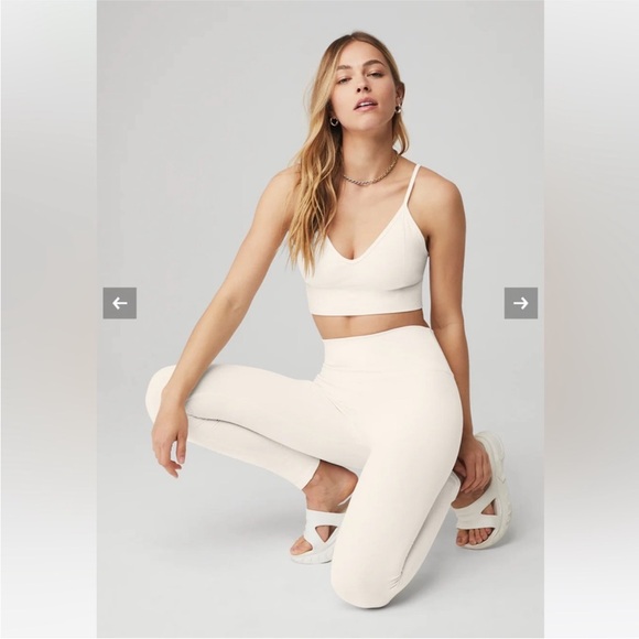 ALO Yoga | Pants & Jumpsuits | Highwaist Airbrush Legging Ivory Xxs Off White | Poshmark